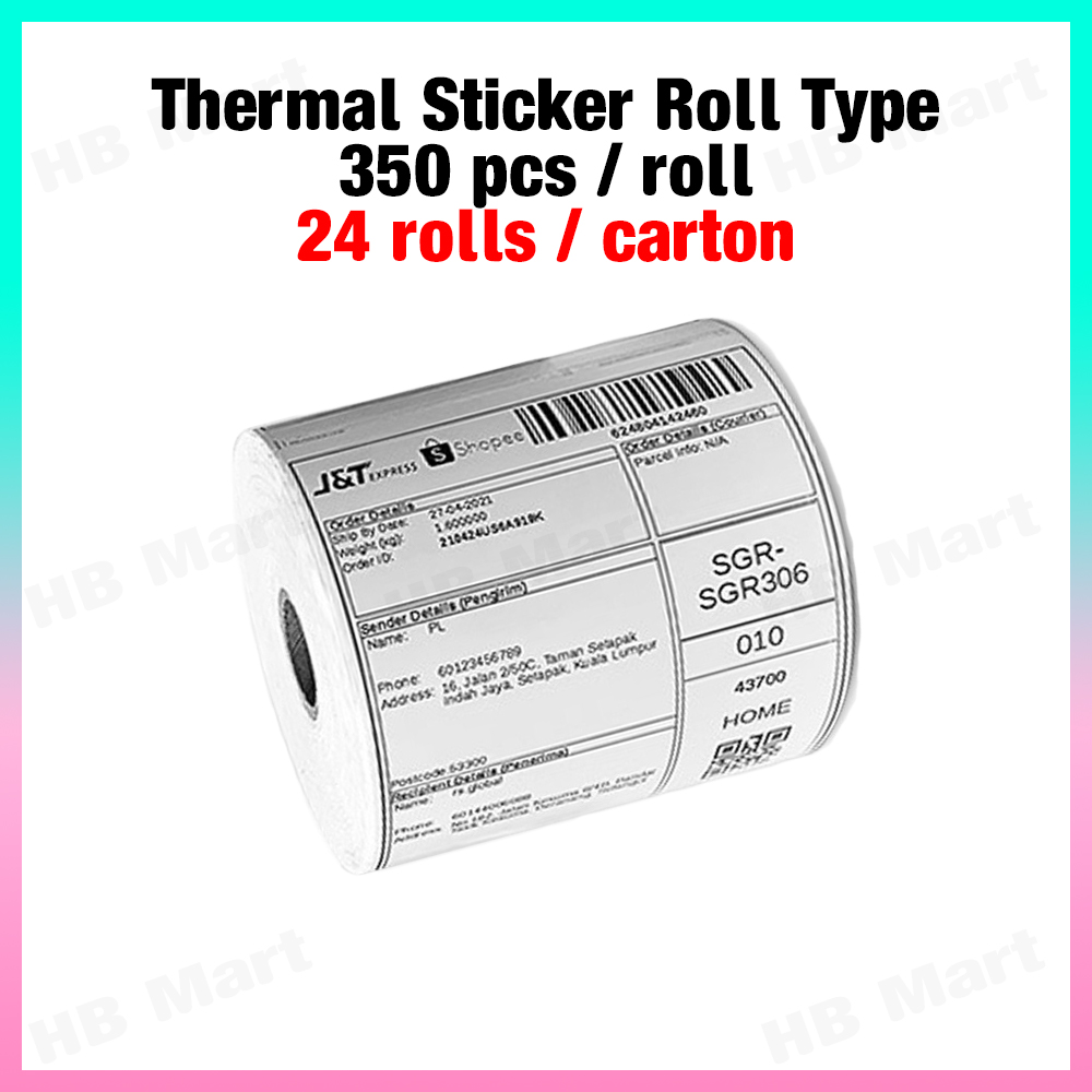 24roll 1 ctn Thermal Paper Label Sticker 10 x 15 cm Airway Bill Sticker ...