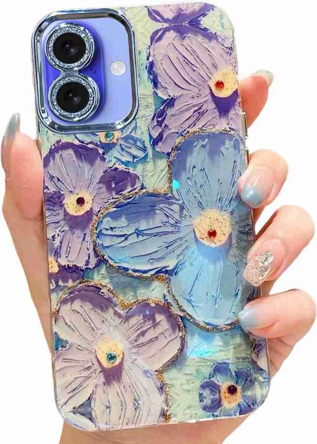 iPhone 14 Beautiful Flower Painted Silicone Soft TPU Back Cover Blooms ...