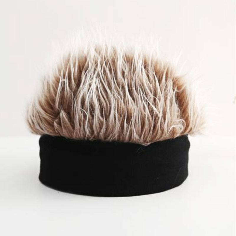 Creative Wig Hat Funny Novelty Street Hip Hop Beanie Hat Spiked Fake ...