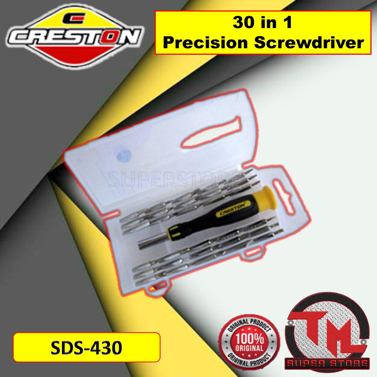 CRESTON 30 in 1 Precision Screwdriver set SDS-430 • Tm ss | Lazada PH