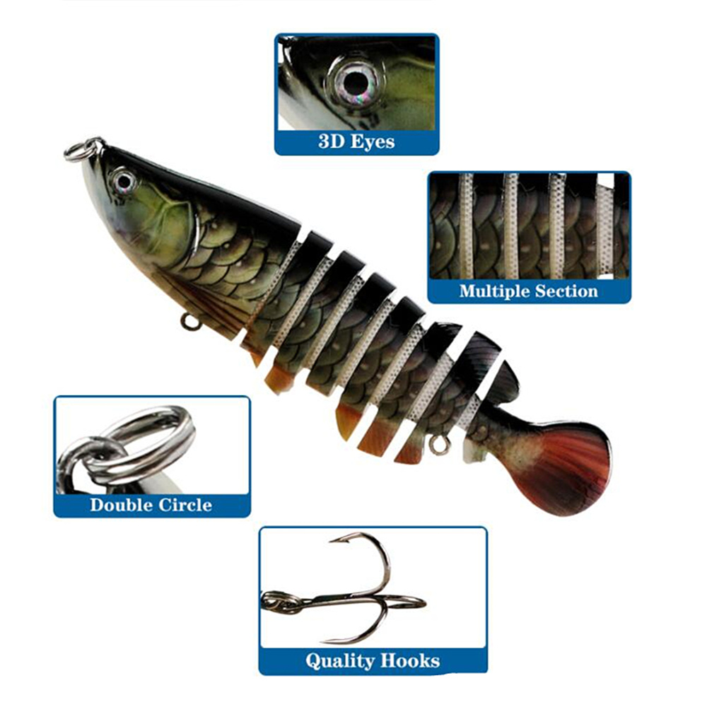 【M.M Hardware 】1Pcs Swim Bait Fishing Lures 11cm 18.6g Artificial Multi ...