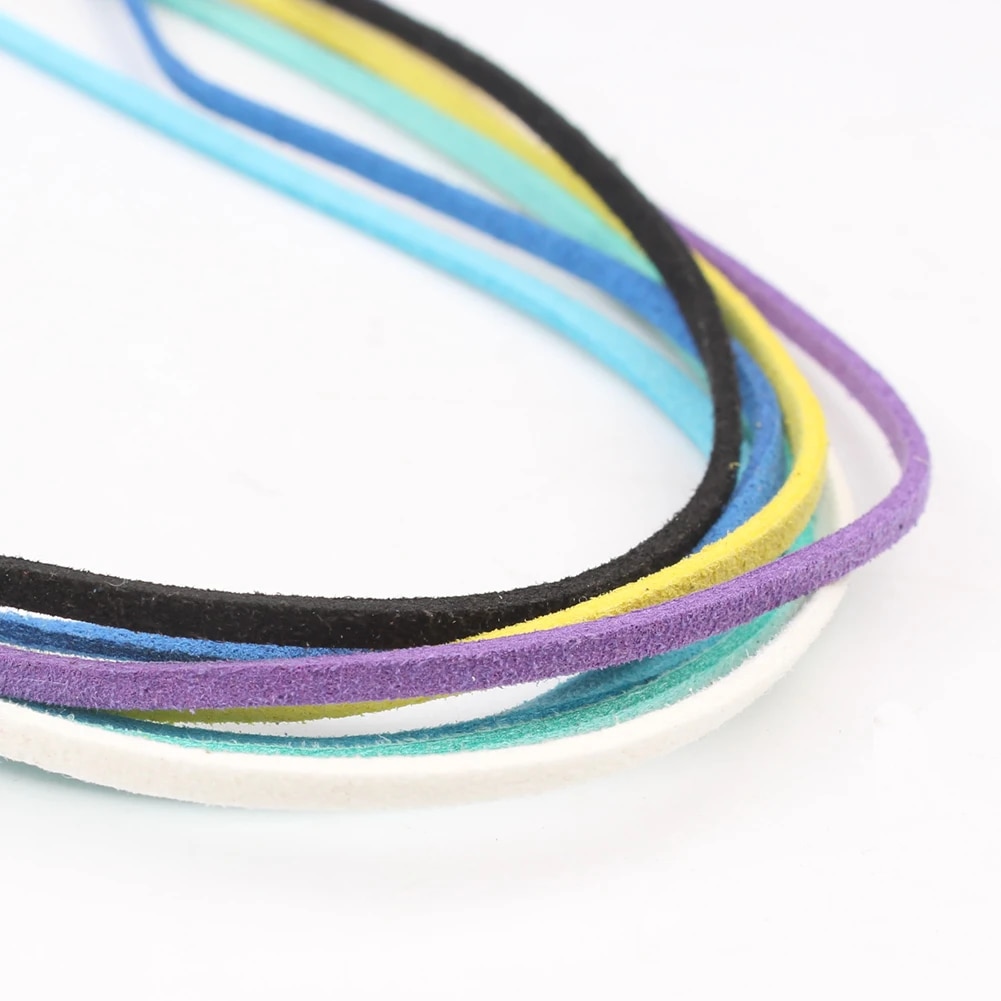Ineverlefte 5m Multi-Color Korean Velvet Faux Suede Cord Rope Thread ...