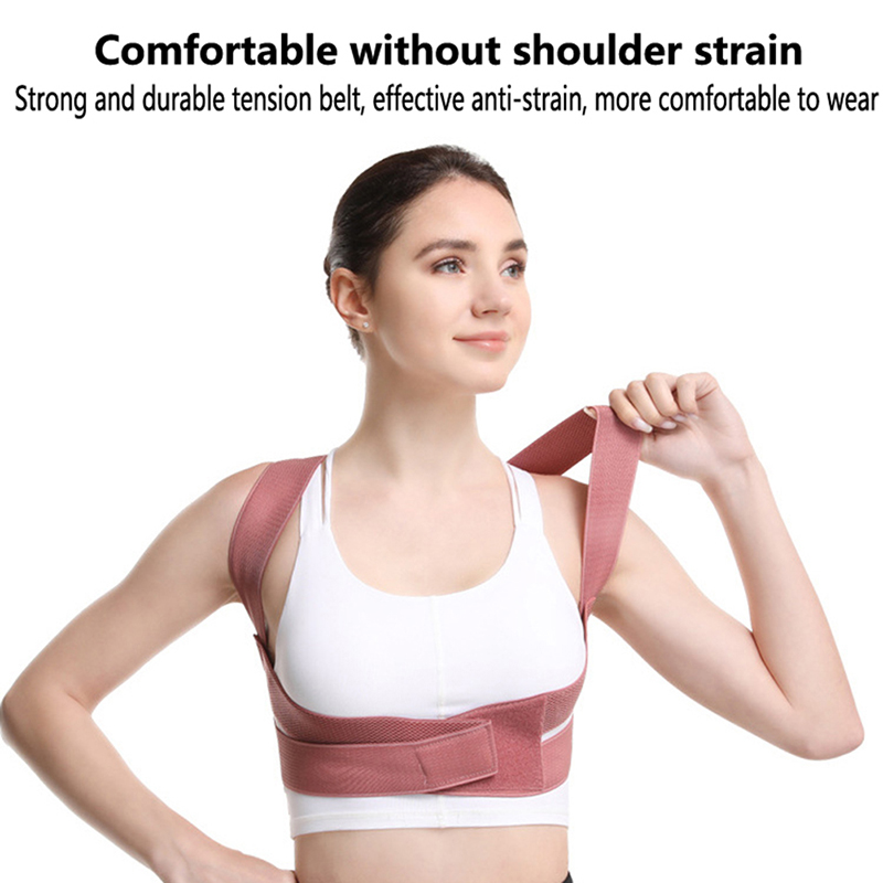 Women Adjustable Elastic Back Support Belt Chest Posture Corrector ...