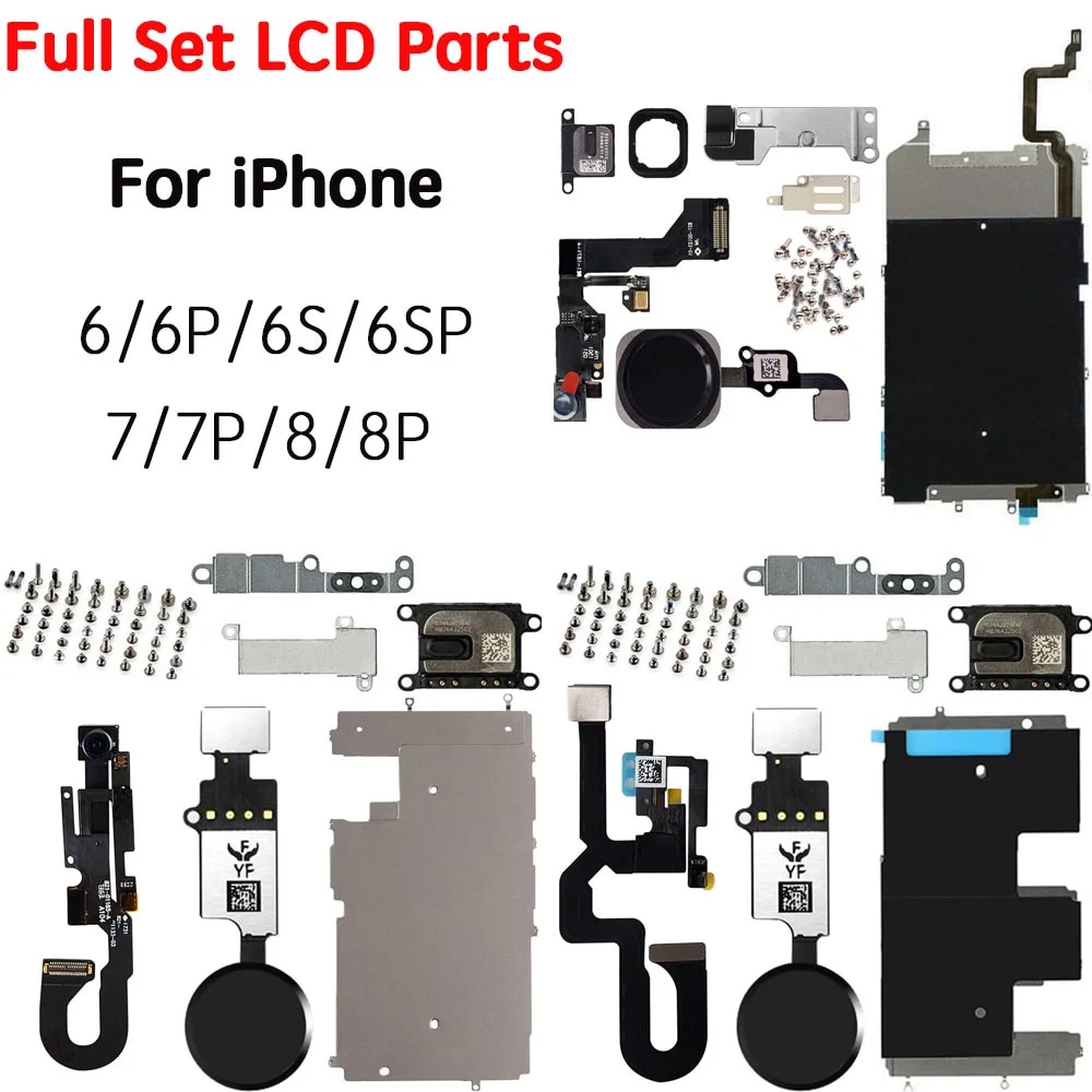 Full Inner LCD Parts For iPhone 6 6P 6S 7 7P 8 Plus Metal Plate Front ...
