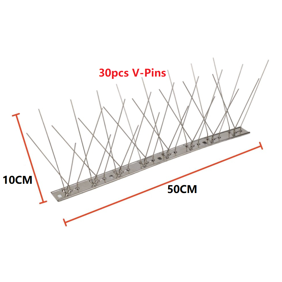 50cm Bird Repellent Mat Spikes S/Steel Animal Repeller Chase Birds ...