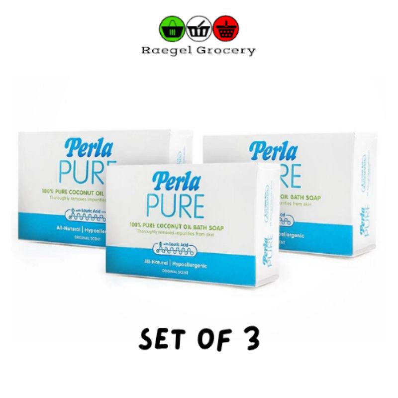 COD Perla PURE Coconut Soap pack of 3 | Lazada PH