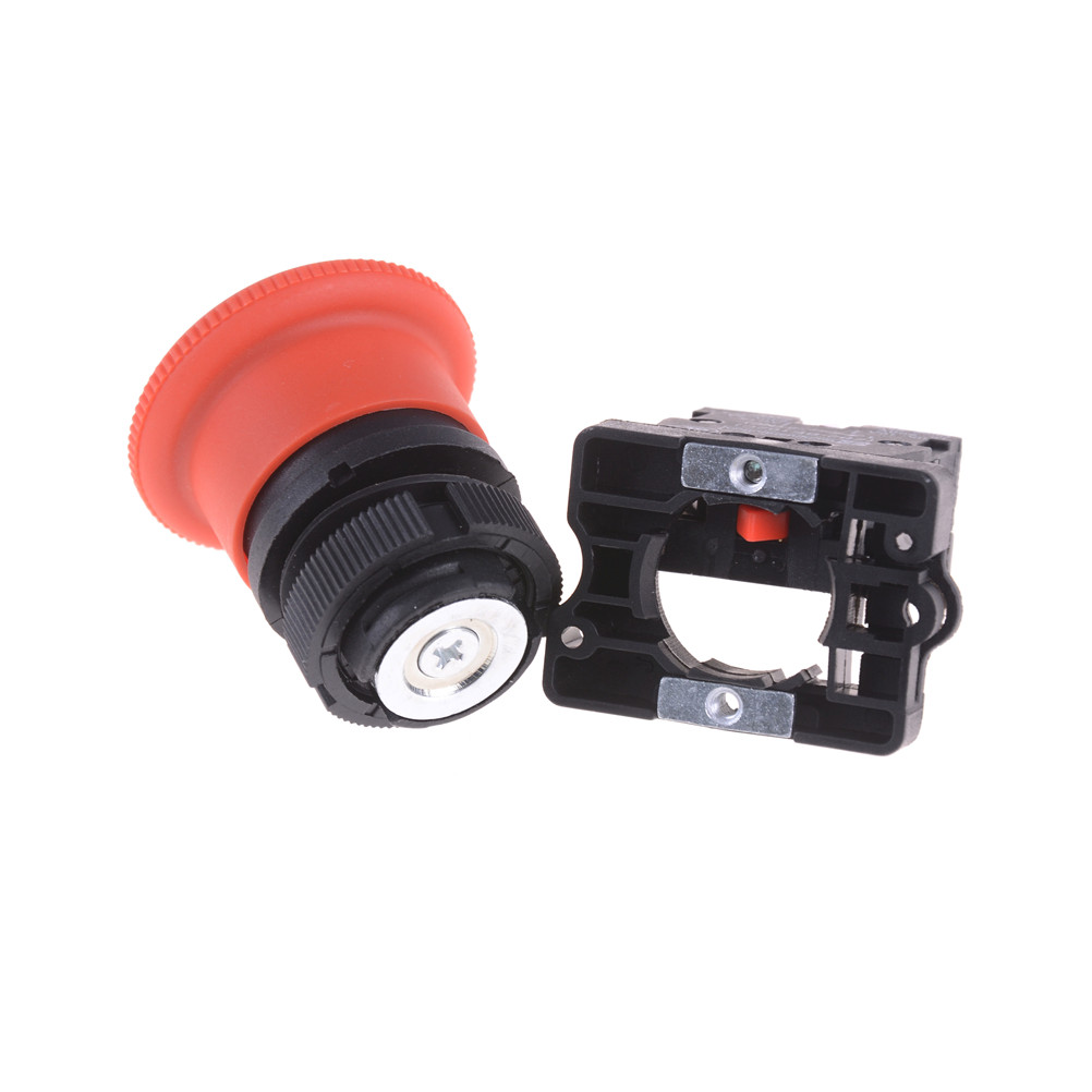 1pcs XB2-ES542 22mm NC Red Mushroom Emergency Stop Push Button Switch ...