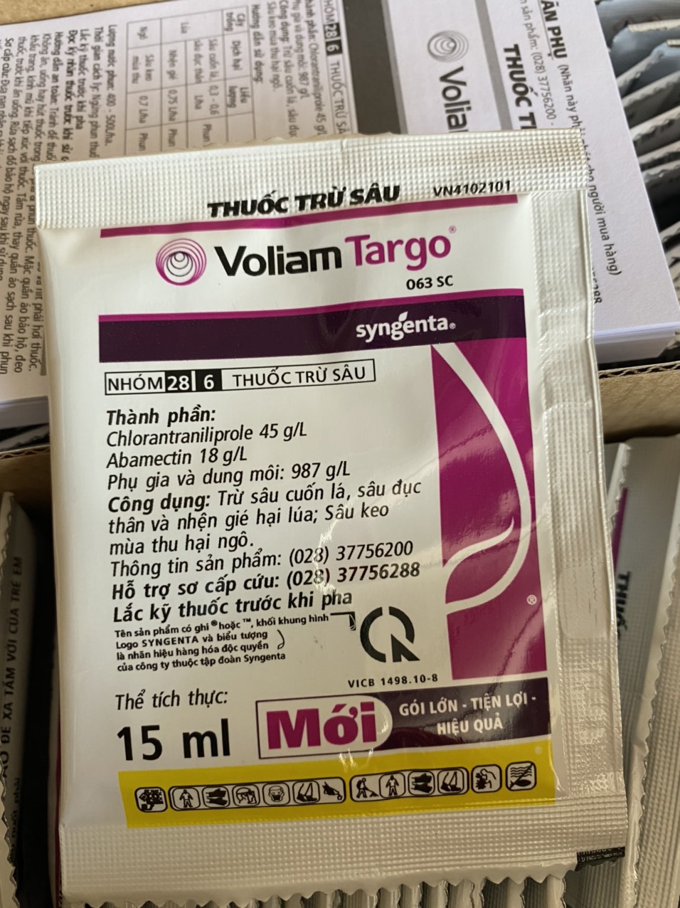 Thuốc trừ sâu Voliam Targo 063SC (gói 15ml) chuyên trừ sâu cuốn lá, sâu ...