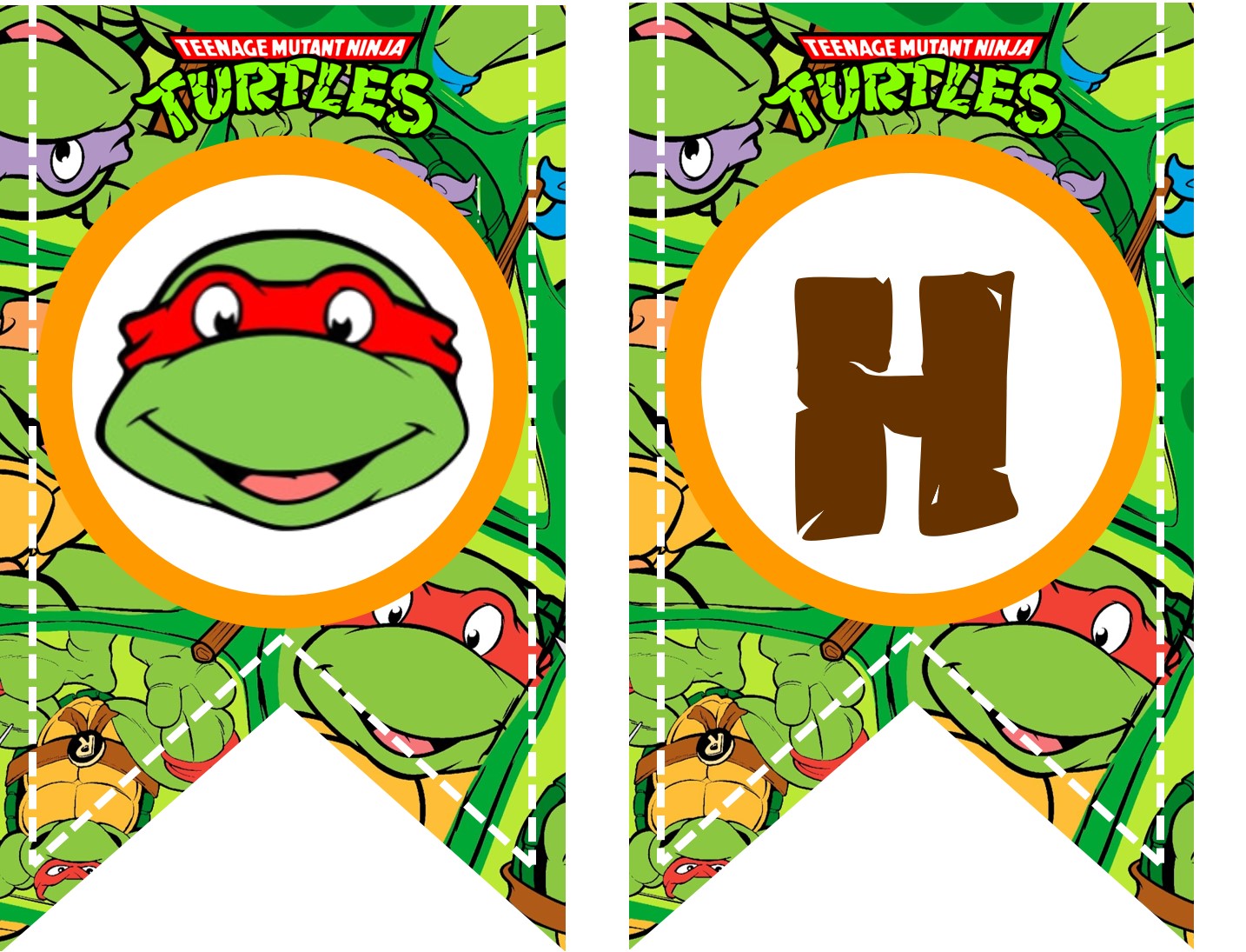 Bunting Banner - Teenage Mutant Ninja Turtles - Happy Birthday | Lazada ...