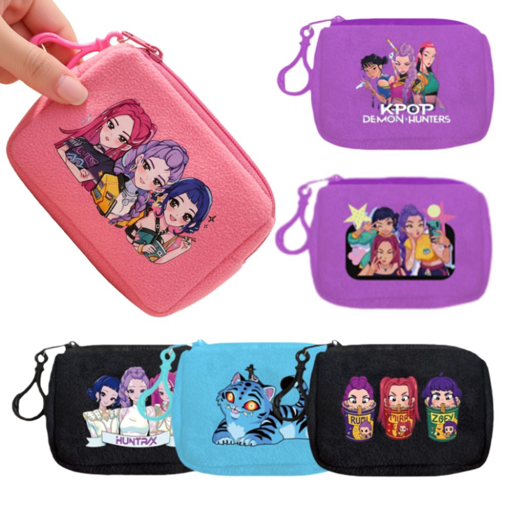 Cute Mini KPop Demon Hunters Coin Purse Portable Large Capacity Kids ...