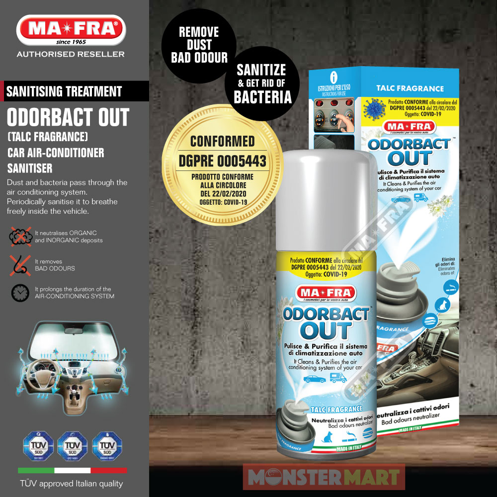Mafra ODORBACT OUT PMC SPRAY 150 ML Green Forest/Lemon/New Car/Talc ...