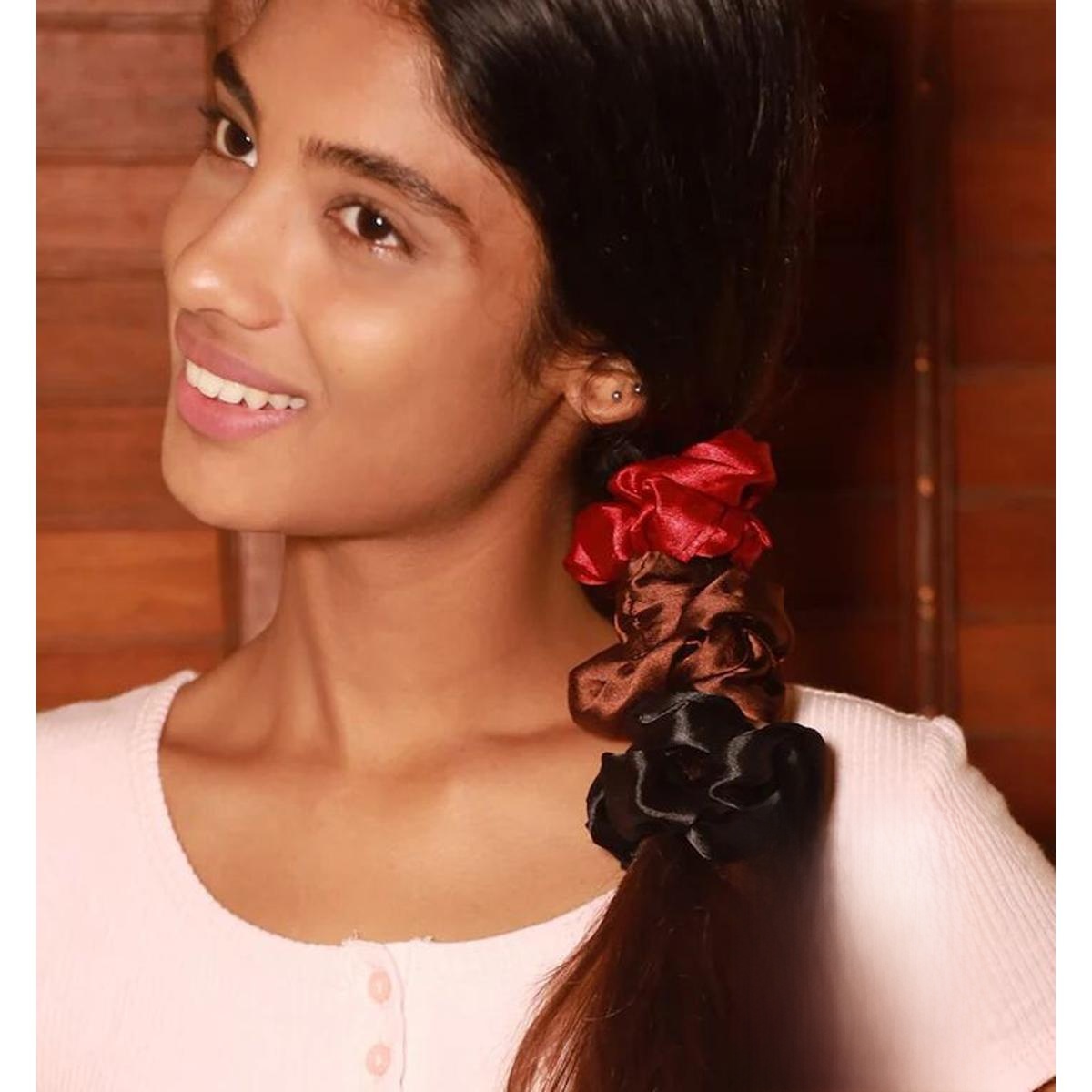 3 pcs Hair Silk Bands for Girls Hair Band for hair and fashion | Daraz ...