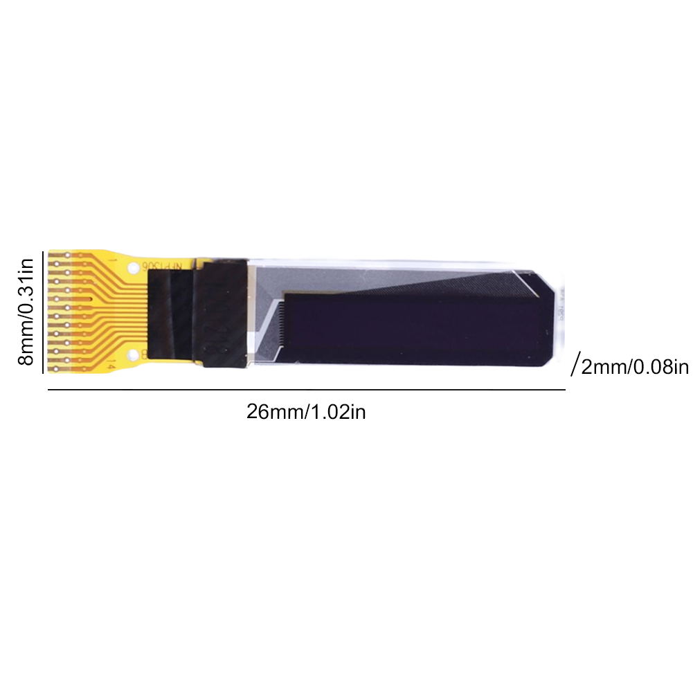 4Pcs 0.69Inch OLED Display Module 96*16 OLED Screen Module I2C ...