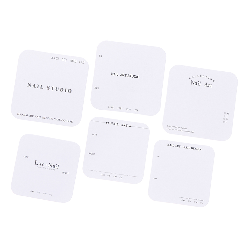 20 Sheets Nail Packaging Display Cardboard Fake Nails Card For Press On ...