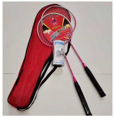Badminton racket set 2pcs double racket with free shuttlecock for ...