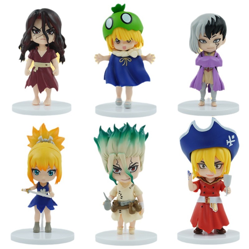 Fast shipping 6pcs/set Dr.STONE Anime Ishigami Senkuu Action Figure ...