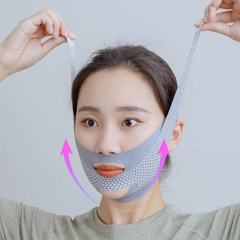 Face-Lift With Sleep Face V Shaper Facial Slimming Bandage Relaxation ...