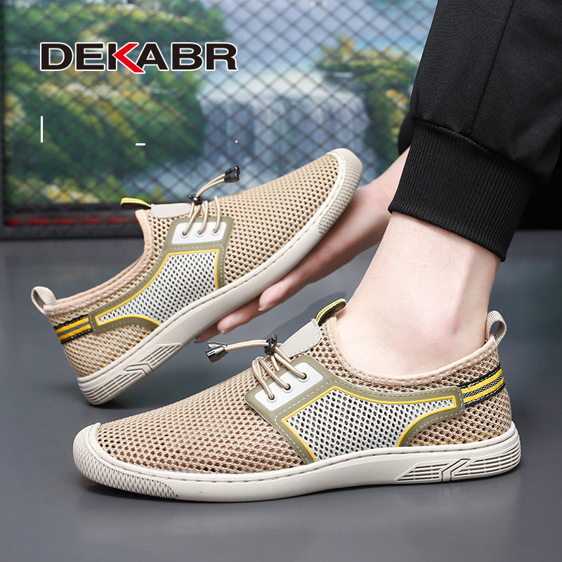 DEKABR Summer Breathable Male Mesh Shoes For Men Adult Casual Quality ...
