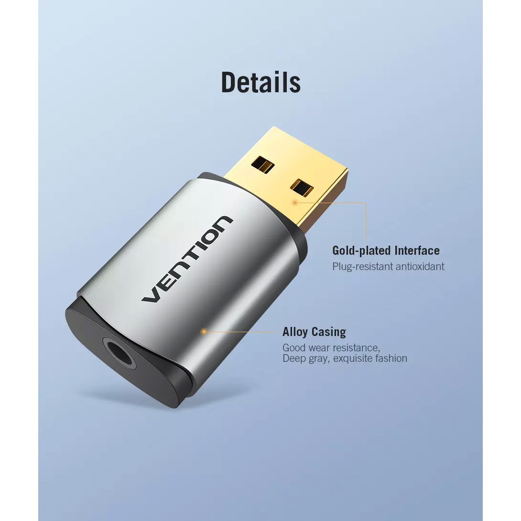 Vention(CDNH0) Sound Card USB Audio Interface External Sound card USB ...