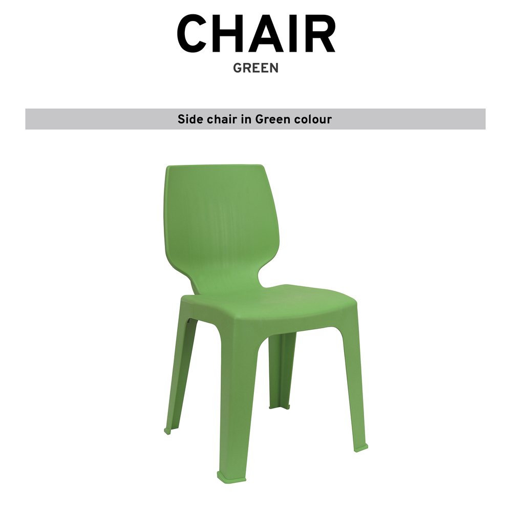 4Units Plastic Side Chair PVC Chair Stackable Plastic Chair Dining ...