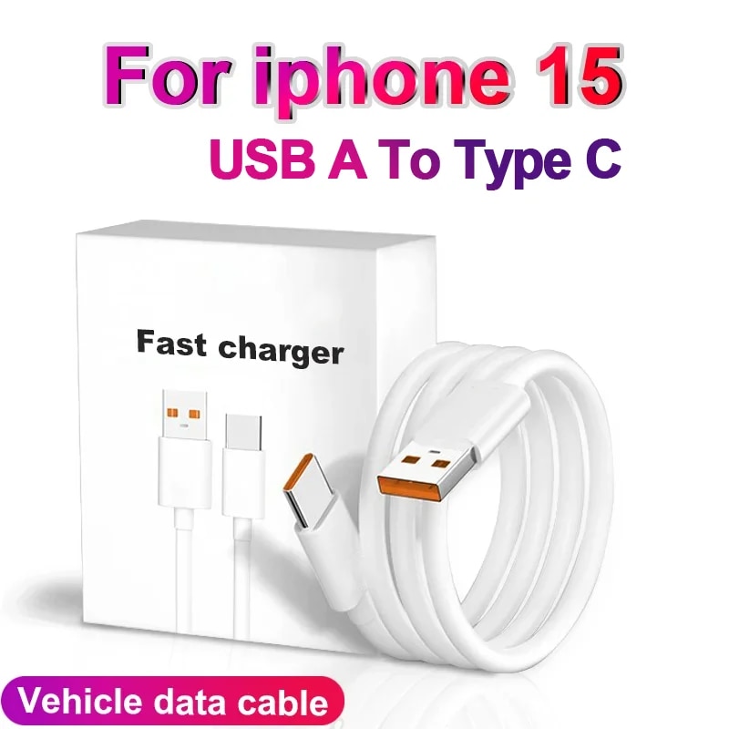 NEW 6A USB to Type-C Fast Charging Cable For iPhone 15 Pro Max For ...