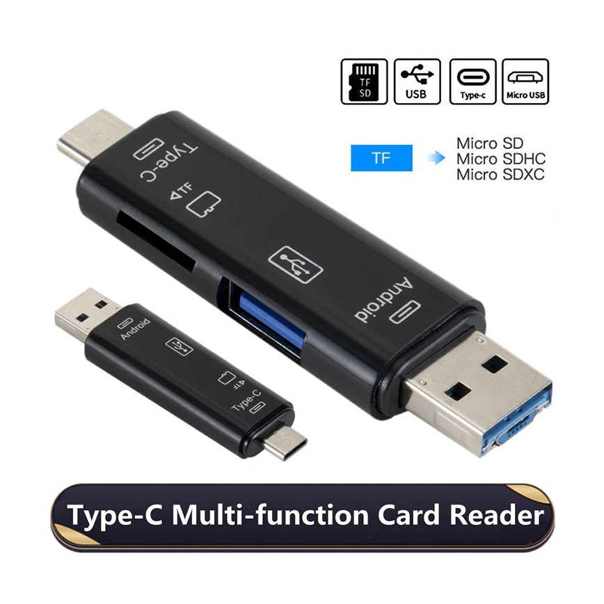 All In 1 Type C Card Reader for TF Micro Card Reader Micro USB OTG ...