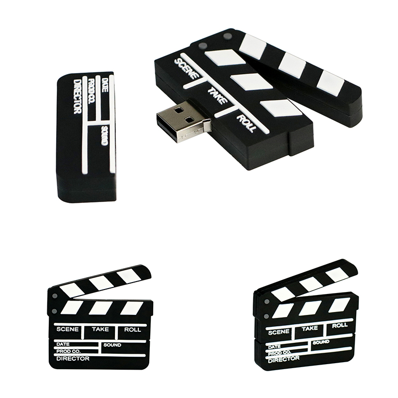 USB Flash Drive 256GB USB 2.0 Memory Stick Disk Film Slate Movie Clap ...