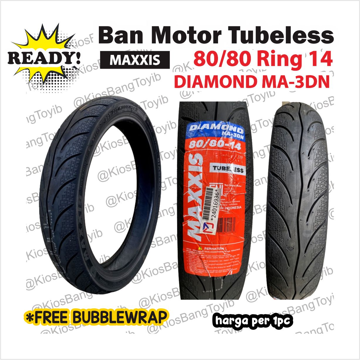 Ban Motor Tubeless MAXXIS 80/80 Ring 14 80/80-14 (Diamond MA-3DN) | Lazada Indonesia