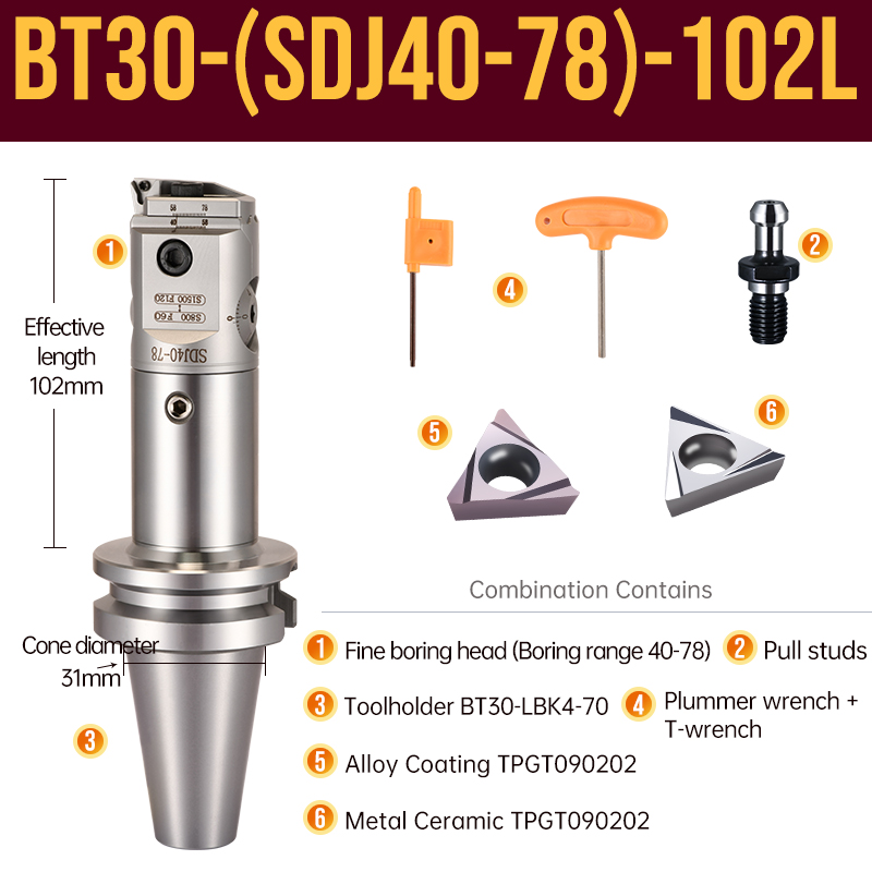SDJ fine boring Head High precision Boring Cutter Set Suitable for ...