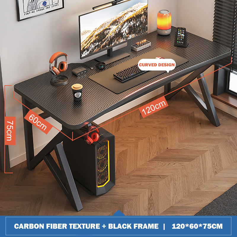 Carbon Fiber Texture Table, Simple Modern Desk, Ergonomic Gaming Desk ...