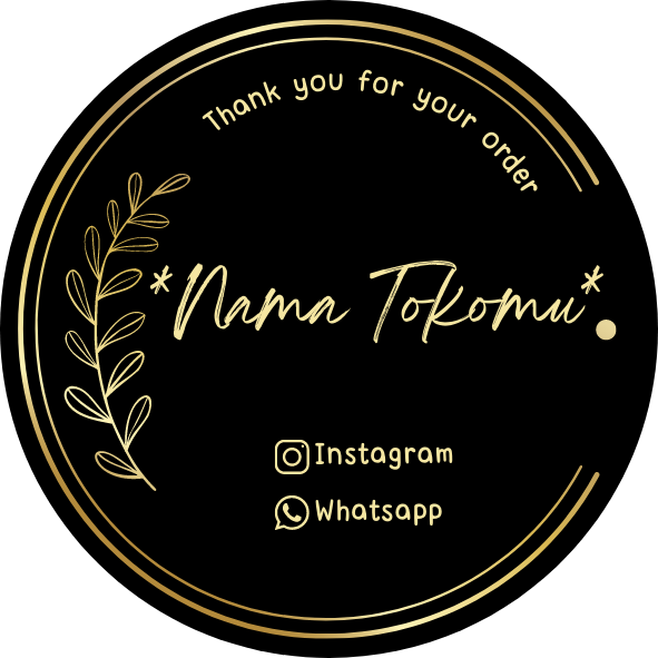 Sticker custom ( isi 50 pcs ) - Thank you sticker - Sticker Thank you ...