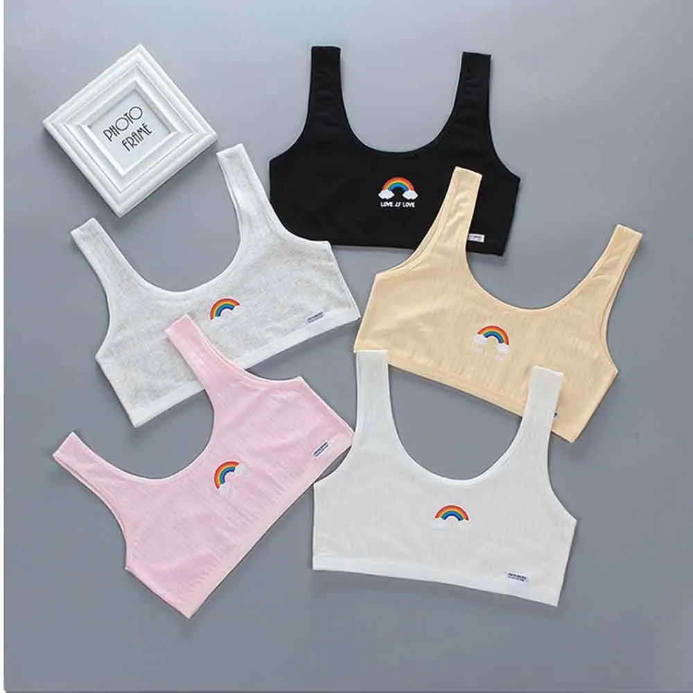 Girls Bra Cotton Tops Sports Bras Without Bones School Students ...