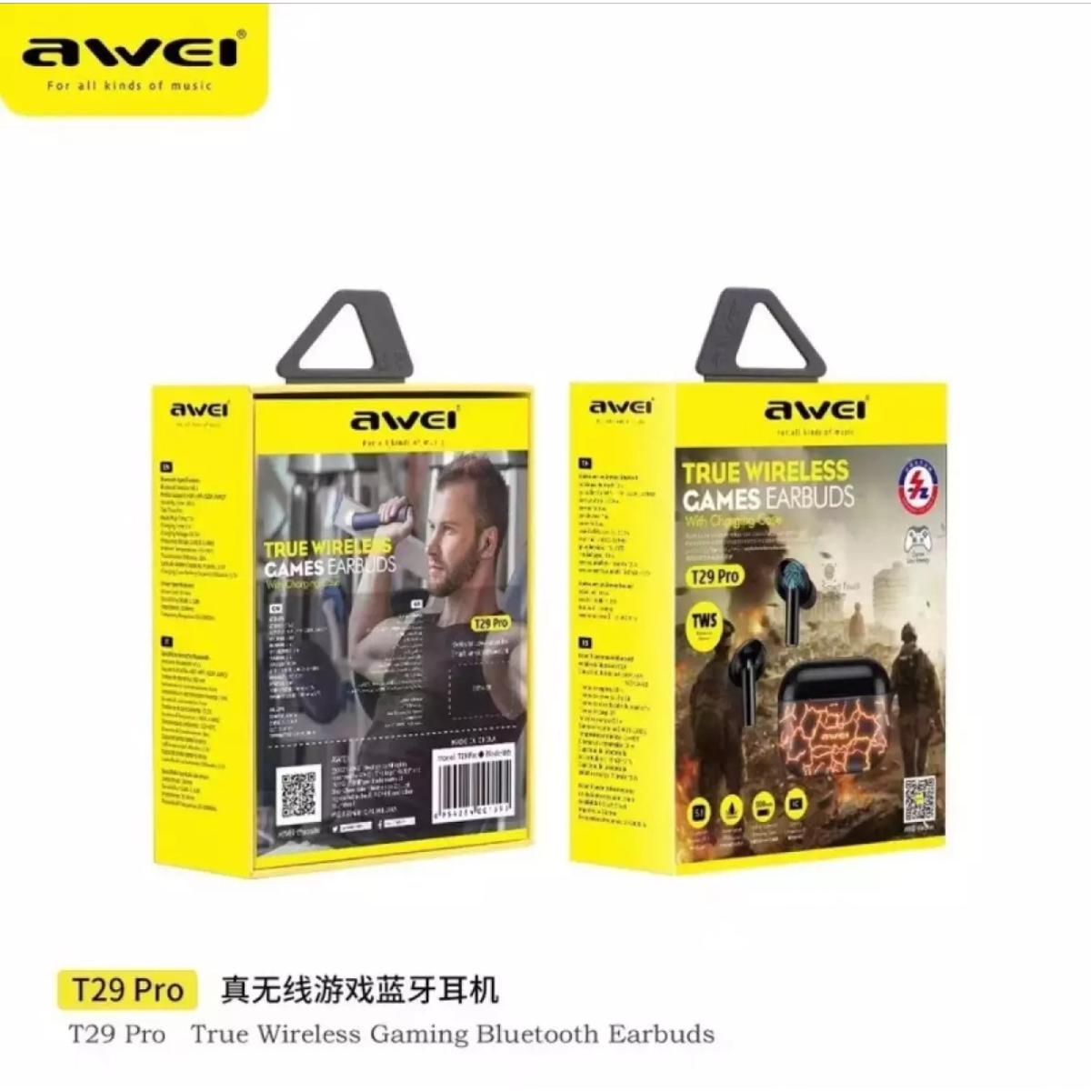 Awei T29 Pro True Wireless Games Earbuds With RGB Charging Case | Daraz ...