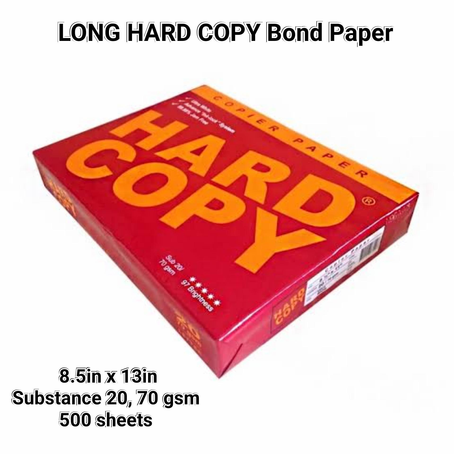Hard Copy Bond paper LONG - 70 gsm 500 sheets Sheets / Arts/ Crafts ...