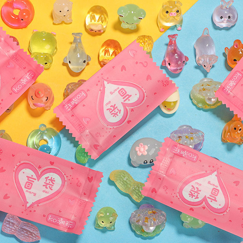 10pcs Cute Mini Resin Animal Figures Model Blind Bag Toys Action ...