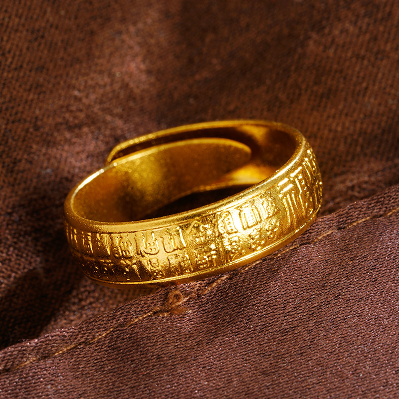 【Special offer】Baifu live ring does not fade for a long time retro ...