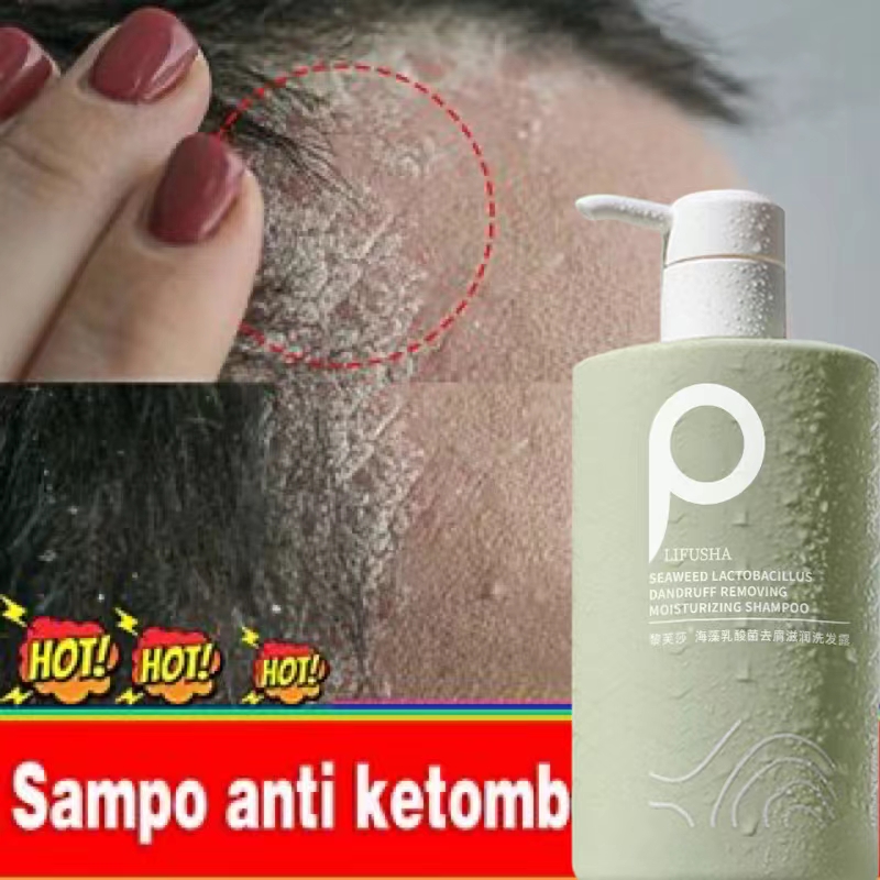 500ml LIFUSHA Sea Salt Shampo anti ketombe Dan Gatal Shampoo penghilang ketombe anti gatal ...