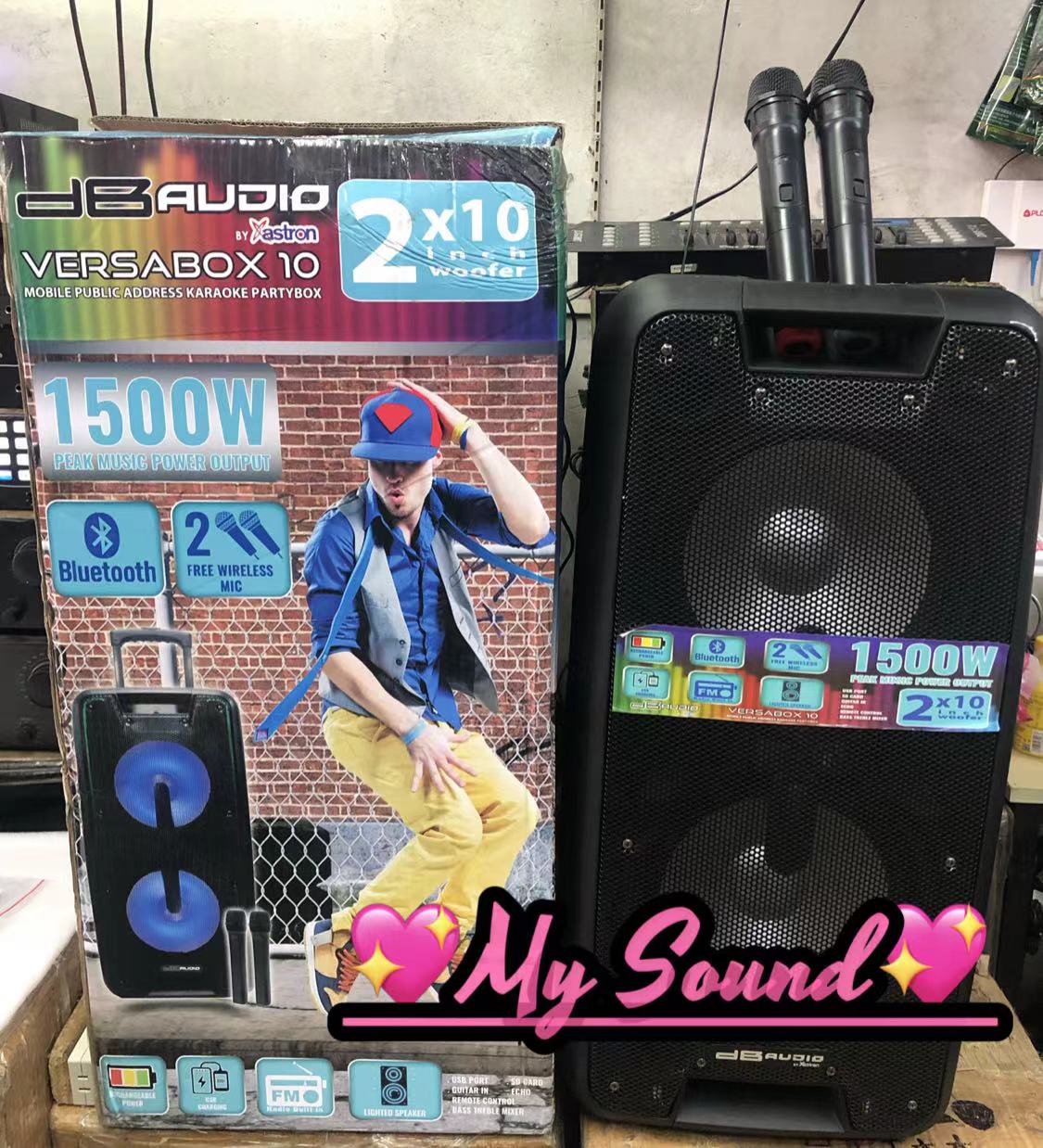 DB AUDIO by:pensonic versabox 10 1500watts trolley speaker w/ BT/USB/FM ...