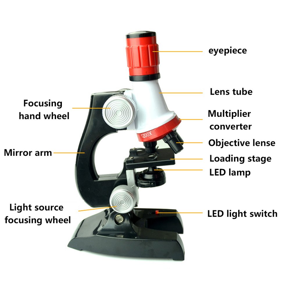 【EcoDealsq】Microscope Neutral Plastic 1200X Science Experiment Teaching ...