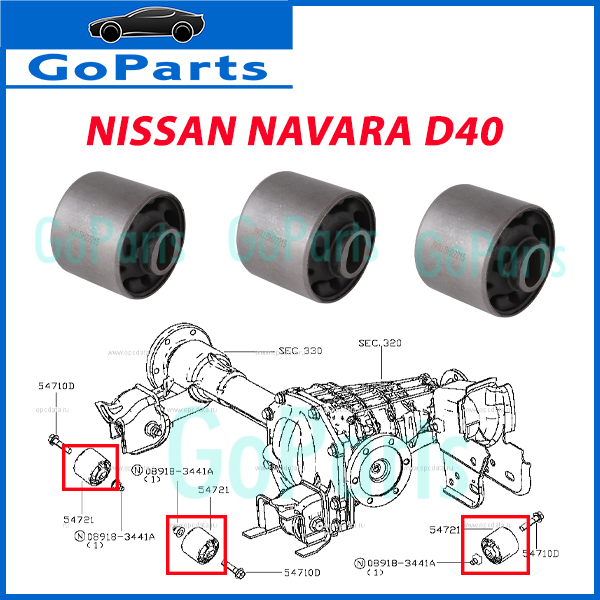 NISSAN NAVARA D40 DIFFERENTIAL BUSH / GEAR BOX BUSH 3PC | Lazada