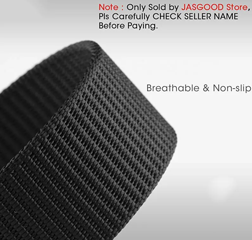 Nylon Belts for Men 120CM Tactical Belt Adjustable Slide Plastic Buckle ...