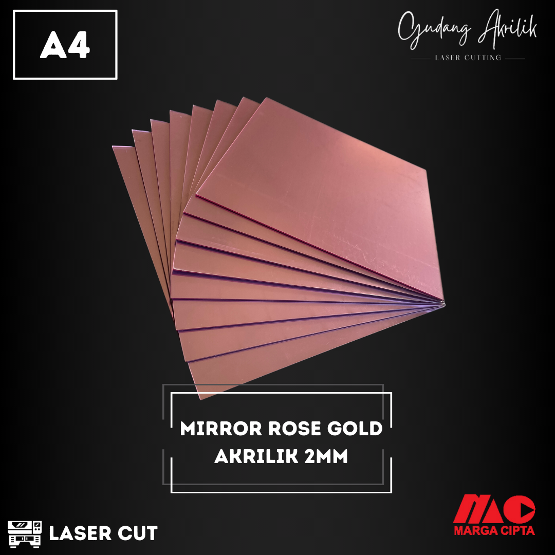 Akrilik Mirror Rose Gold A4 2mm | Lazada Indonesia