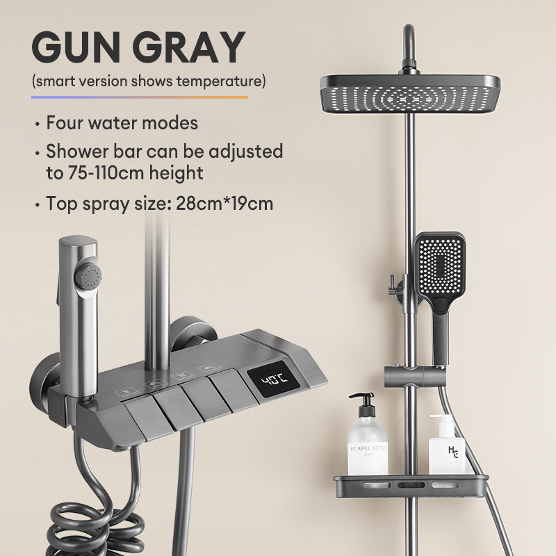 XTEN High Quality Shower Set for Bathroom 4 in 1 Stainless Rain Shower ...