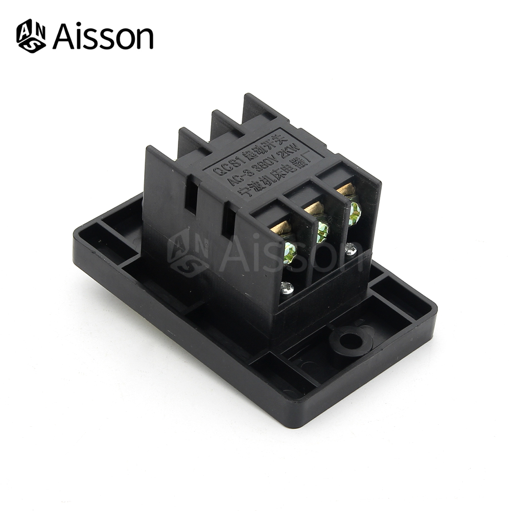 Ac 380v 2kw On Off Start S Push Button Switch 6 Screw Terminals Qcs1 ...