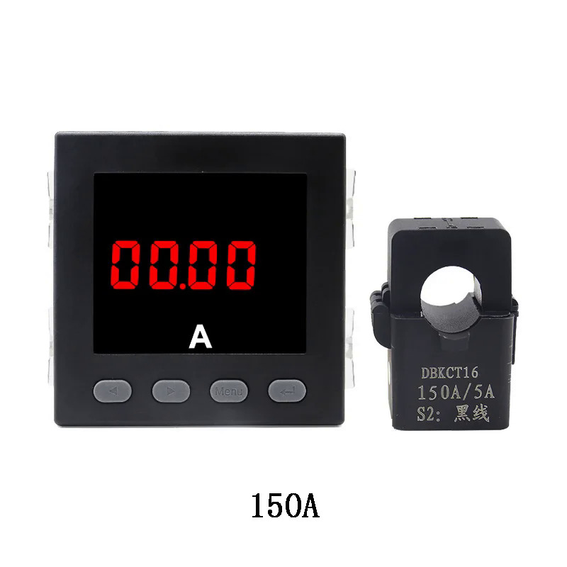 Single Phase Ammeter 96*96mm LED Ampere Panel Meter With 16mm ...