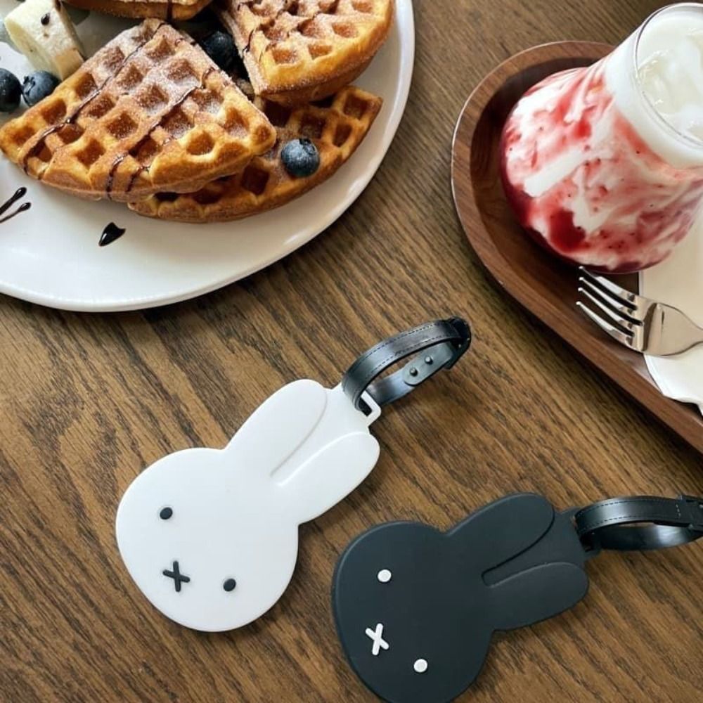Kawaii Miffy Luggage Tag Silicone Waterproof Boarding Tags Portable ...