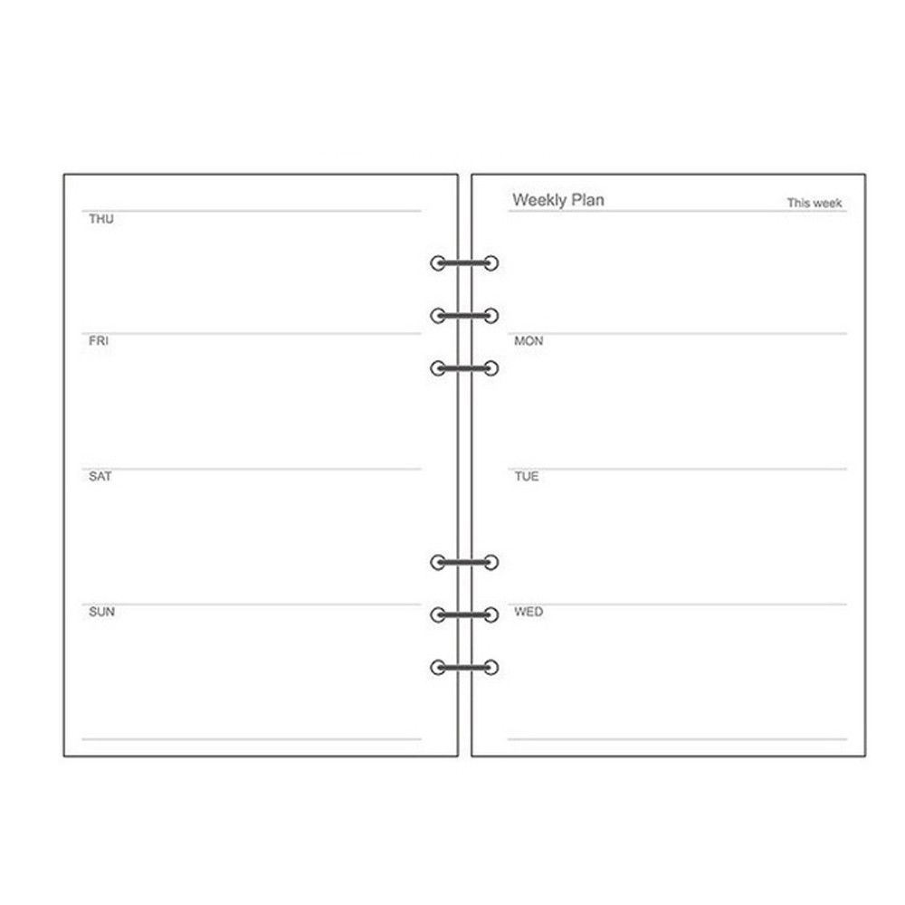 Stationery Weekly Spiral Binder Line Dot A5 A6 A7 45 Sheets Paper ...