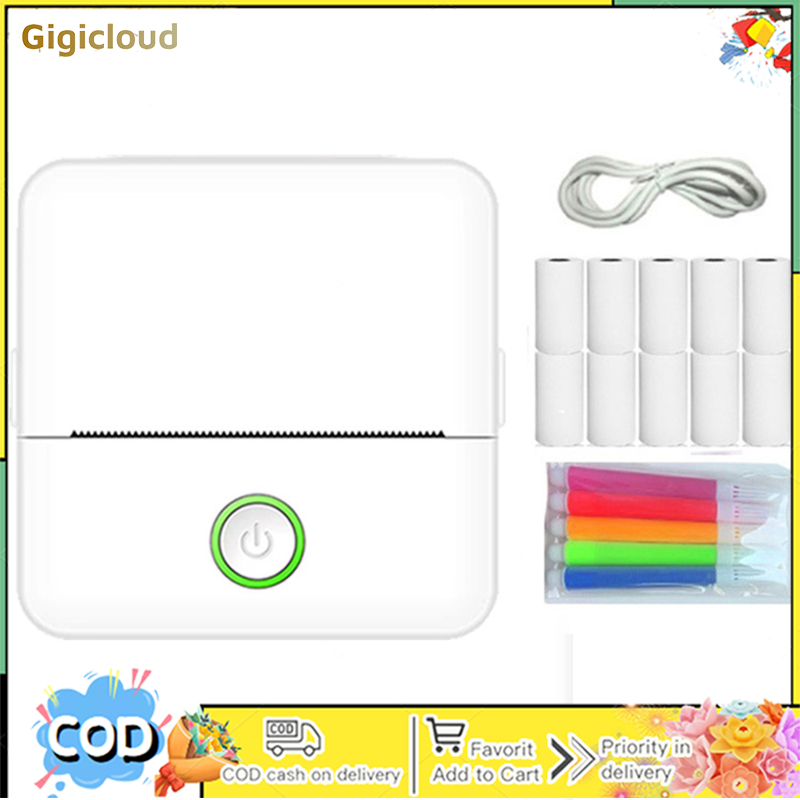 Sticker Printer, Thermal Mini Printer With 800mA Rechargeable Battery ...