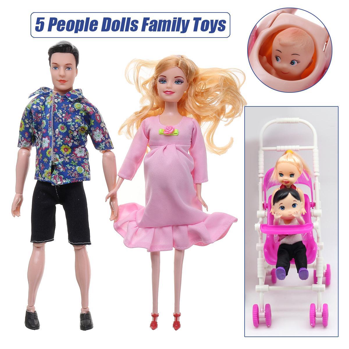 【EcoDealsq】Toys Dolls Family Educational Carriage Real Pregnant Gift ...