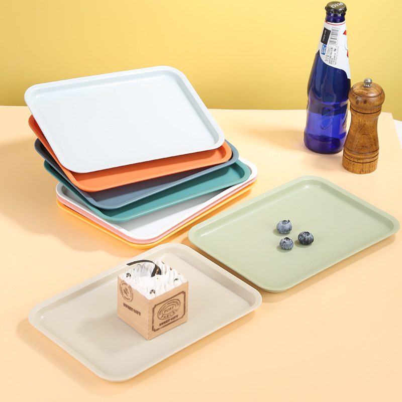 Rectangular Pallet Nordic Plastic Food Serving Tray Multiple Colors ...